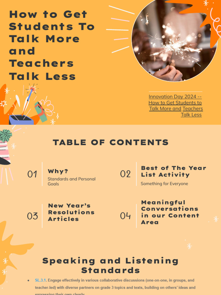 Portfolio Item Innovation Day 2024 - How To Get Students To Talk More ...