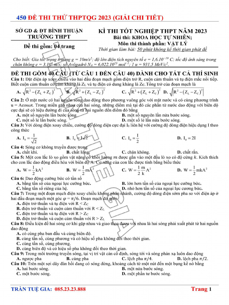 So Giao Duc Va Dao Tao Binh Thuan 2023 | PDF