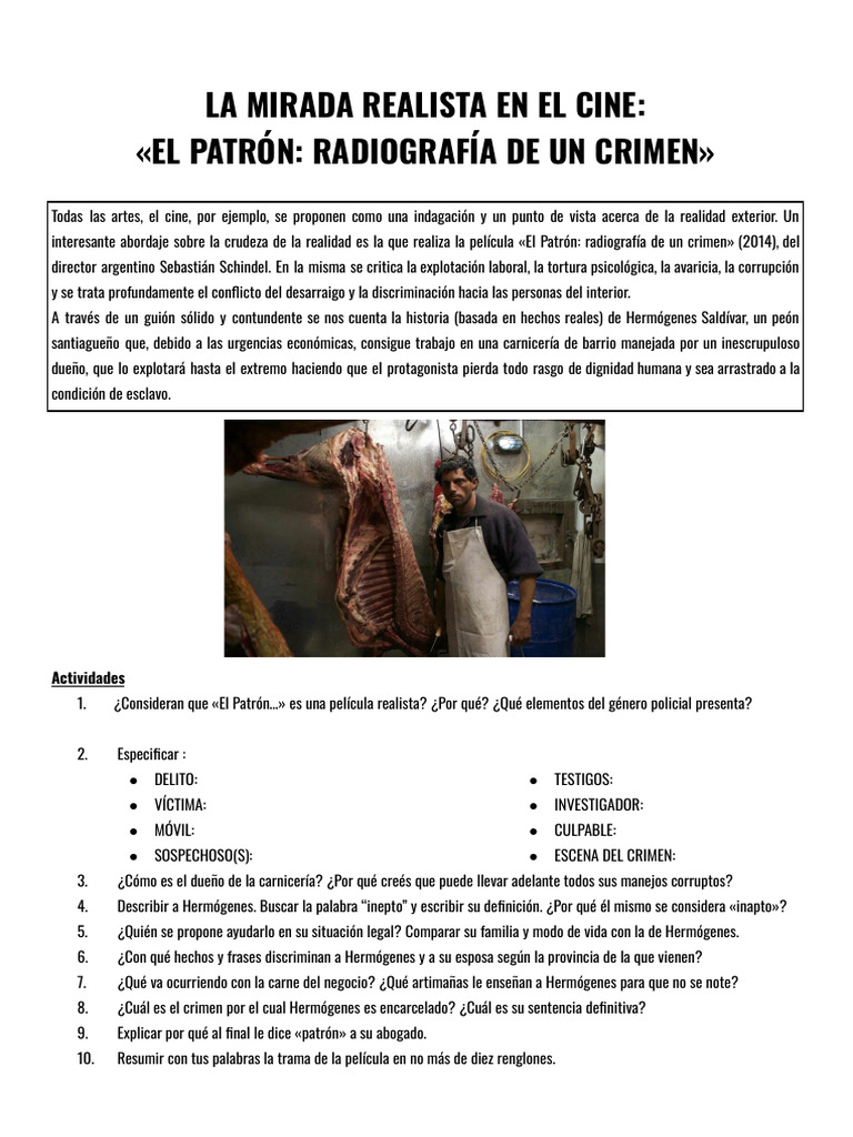 TP El Patrón (Pelicula) | PDF