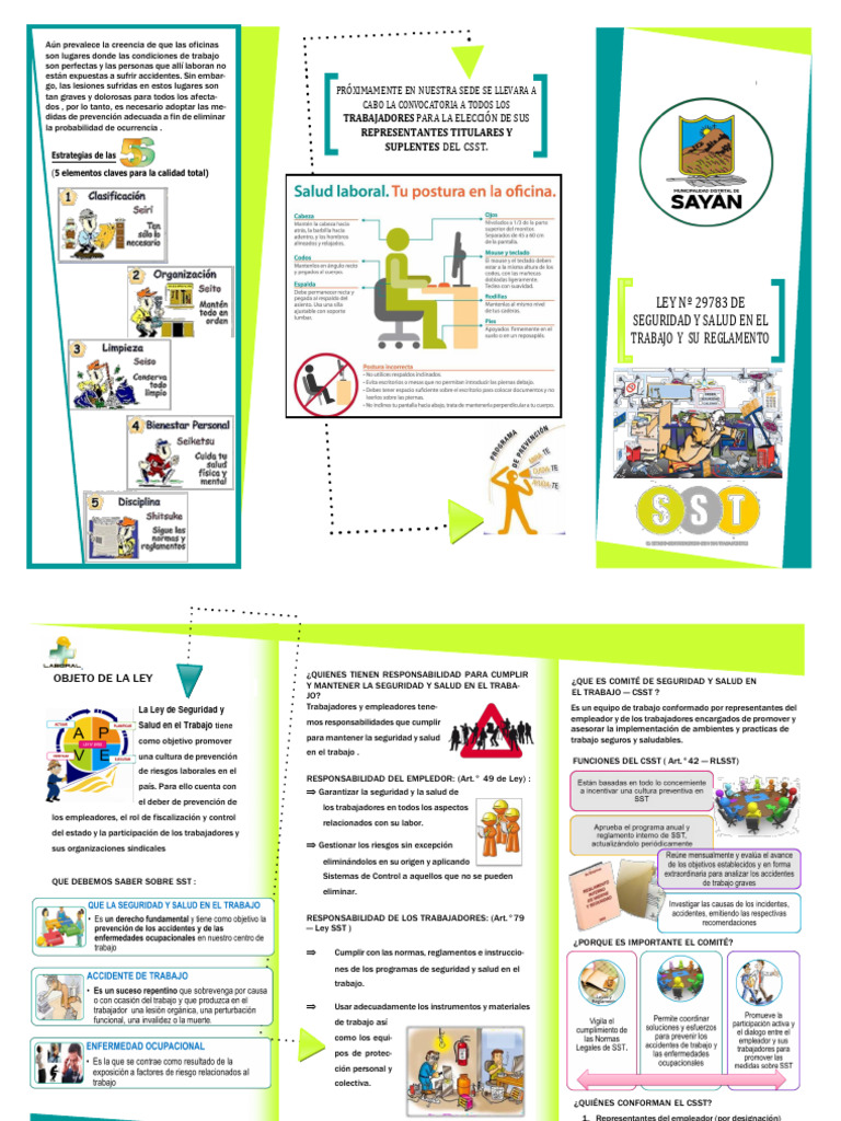 Triptico de Seguridad y Salud en El Trabajo | PDF | Seguridad y salud ocupacional