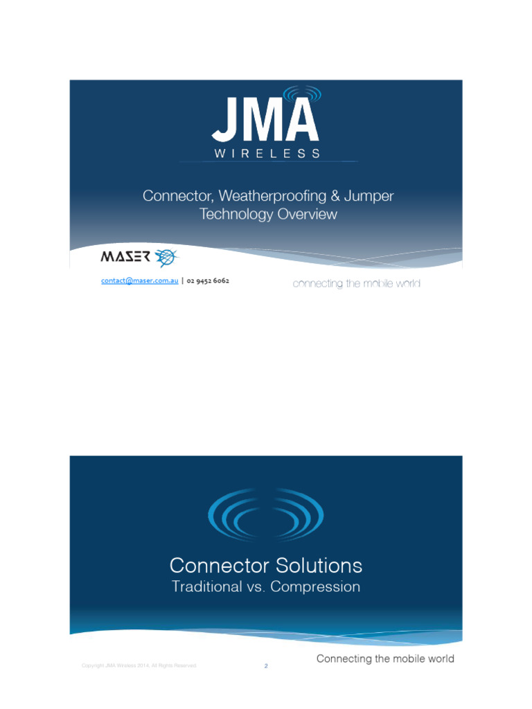 JMA Connectors - WPS - LWJ With Maser | PDF | Soldering | Electrical ...
