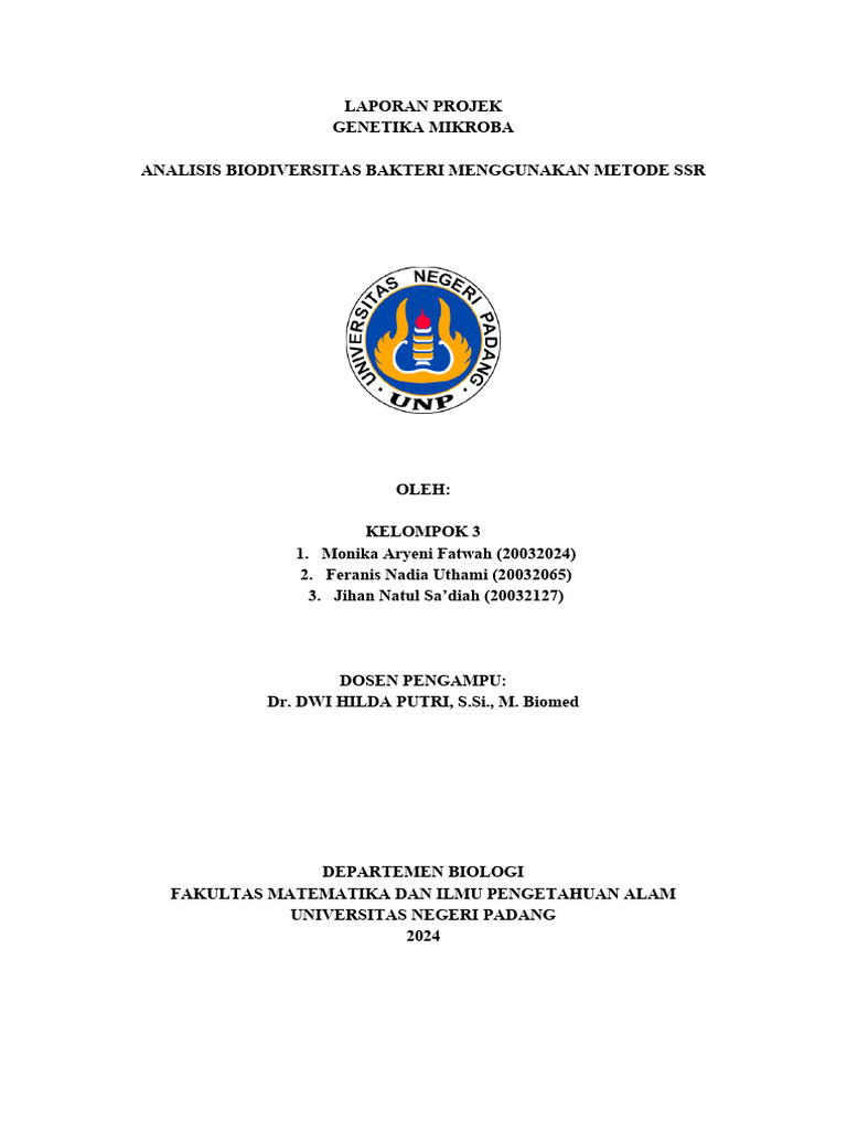 Laporan Projek GENMIK - KELOMPOK 3 | PDF