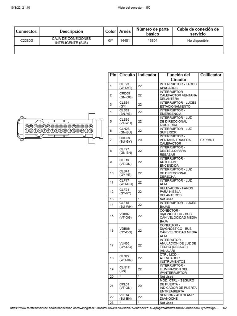 Conector SJB C2280D | PDF | Vehículo de motor | Coche