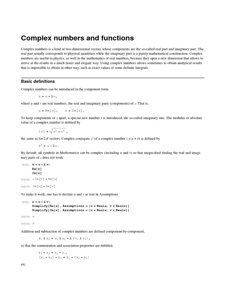 Mathematical Physics-12-Complex Numbers | Download Free PDF | Complex Number | Euclidean Vector