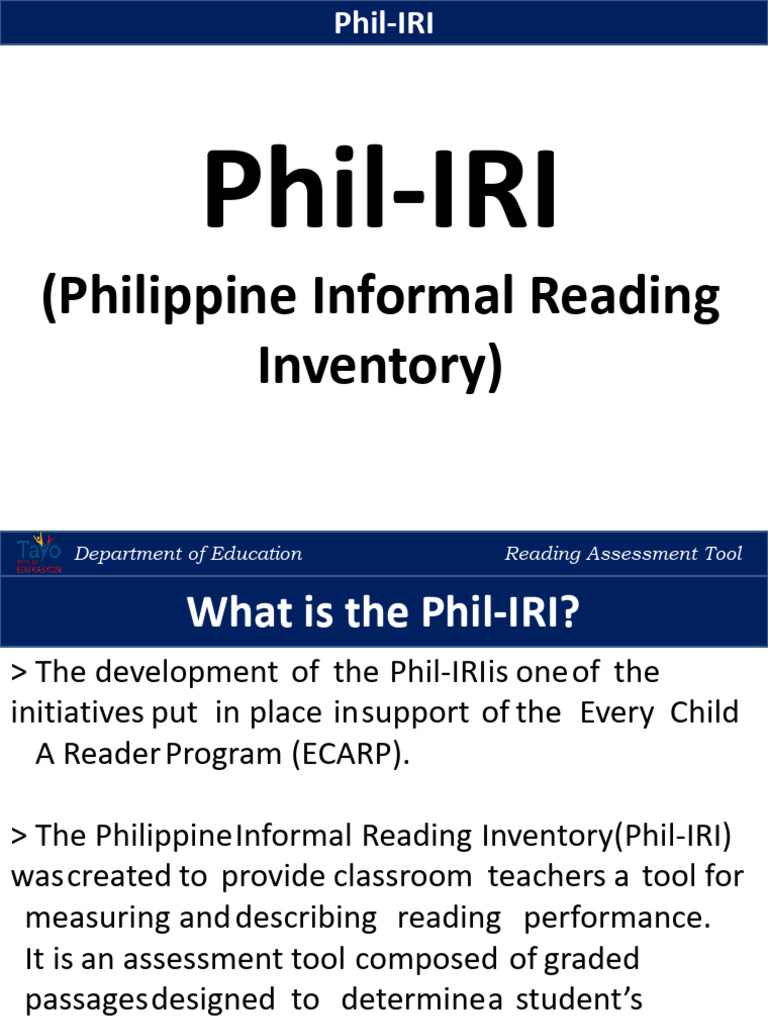 Philippine Informal Reading Inventory (PHIL-IRI) | PDF | Reading Comprehension | Pedagogy