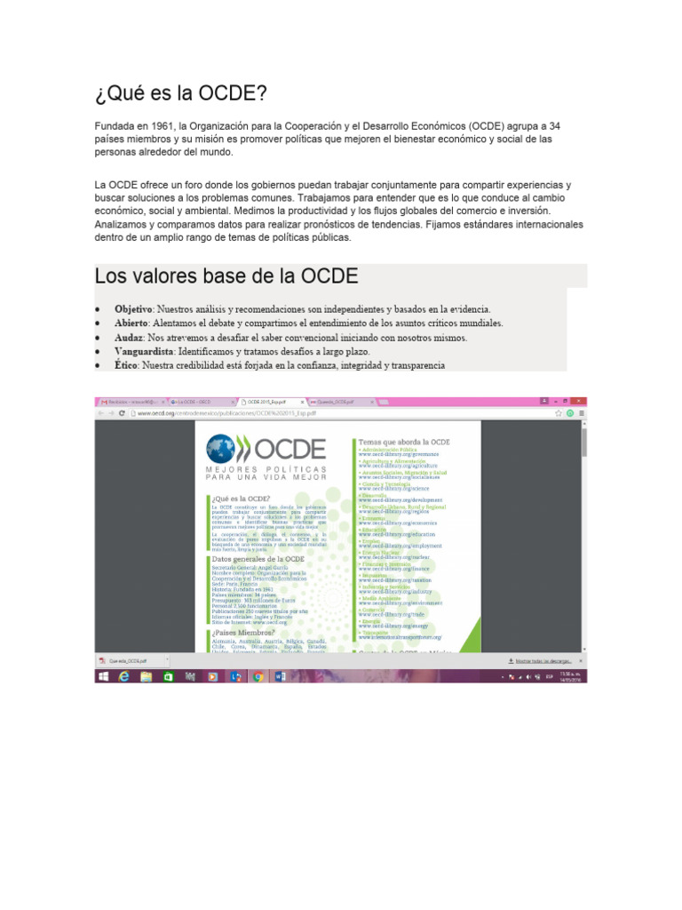 Qué Es La OCDE | PDF | Economias