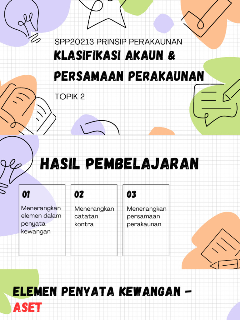 Topik 2 Klasifikasi & Persamaan Perakaunan | PDF