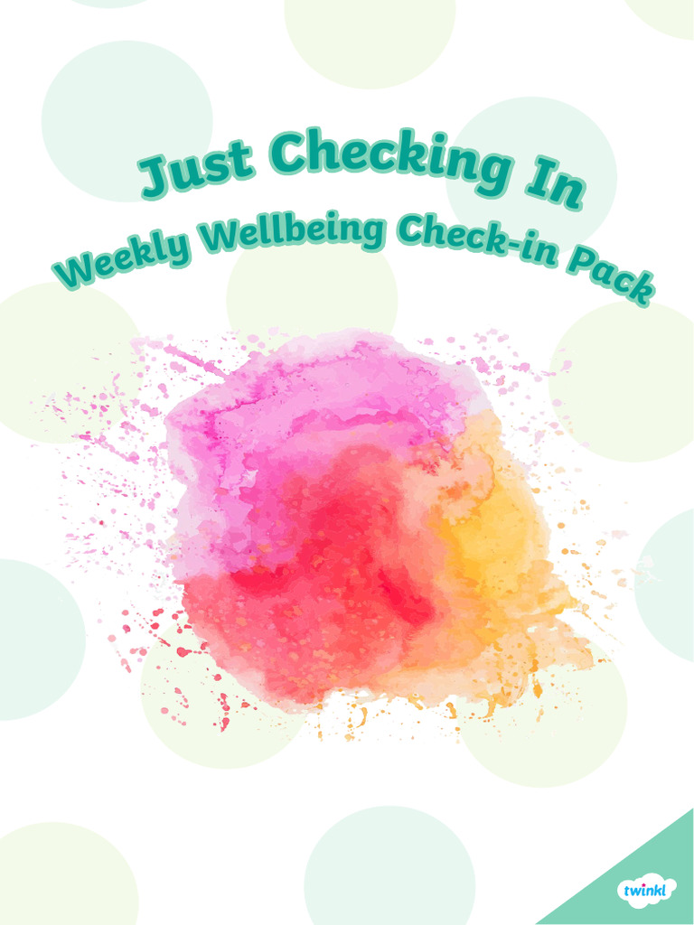 Au T 1675599341 Just Checking in Weekly Wellbeing Check in Activity ...