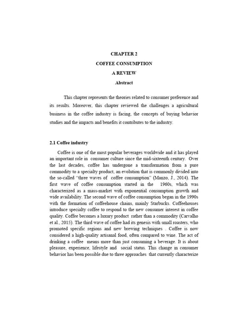 Chapter 2 Consumer Segmentation in The Coffee Industry | PDF | Coffee ...