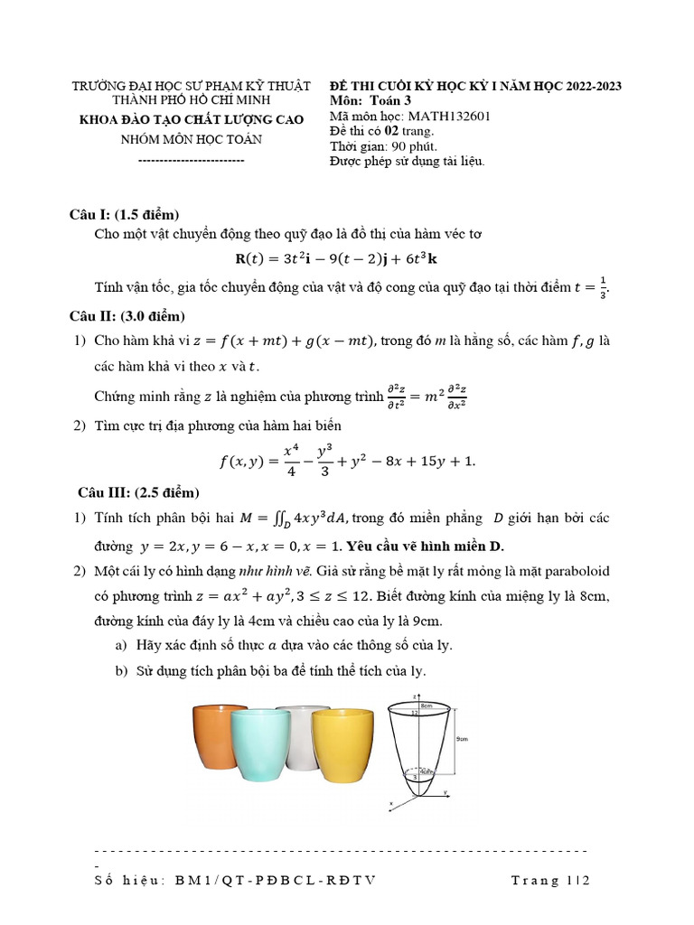 Toan 3 - HK 1-2223-CLC | PDF