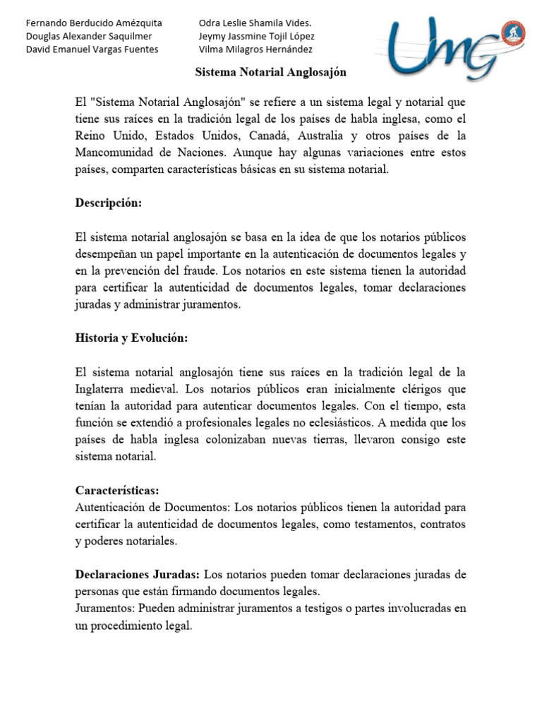 Sistema Notarial Anglosajón y Latino | PDF