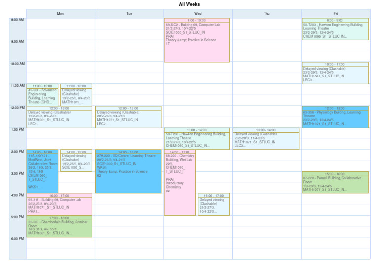 real timetable | PDF | Science | Observation