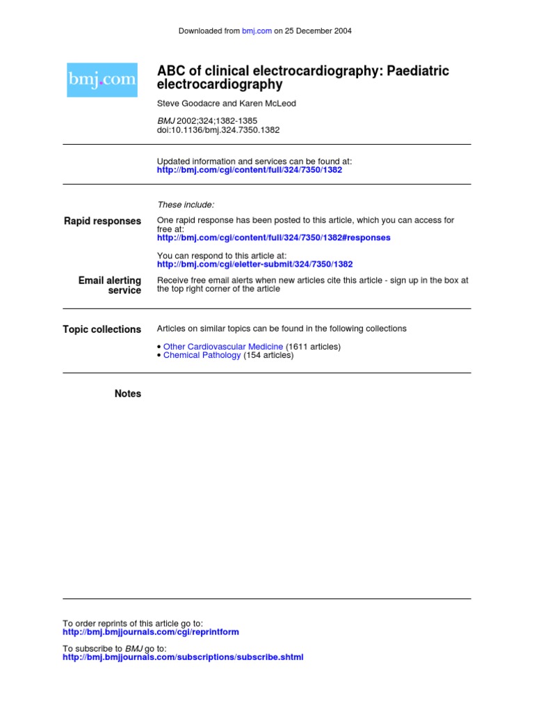 Paediatric Ecg Interpretation Guide Pdf Electrocardiography