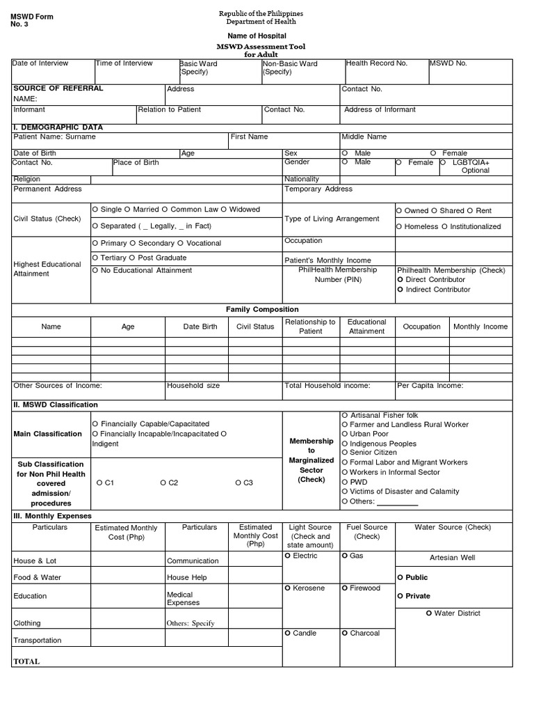 Adult Mswd-Tool | PDF | Food Security