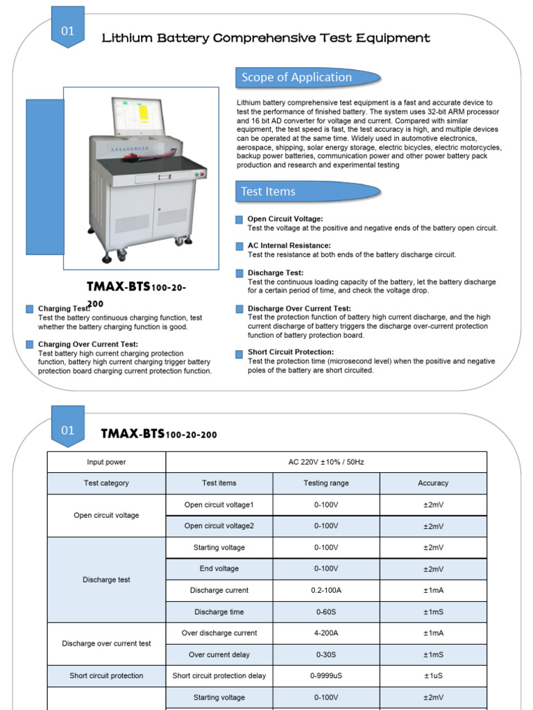 100V Lithium Battery Test Equipment | PDF | Power Supply | Electricity