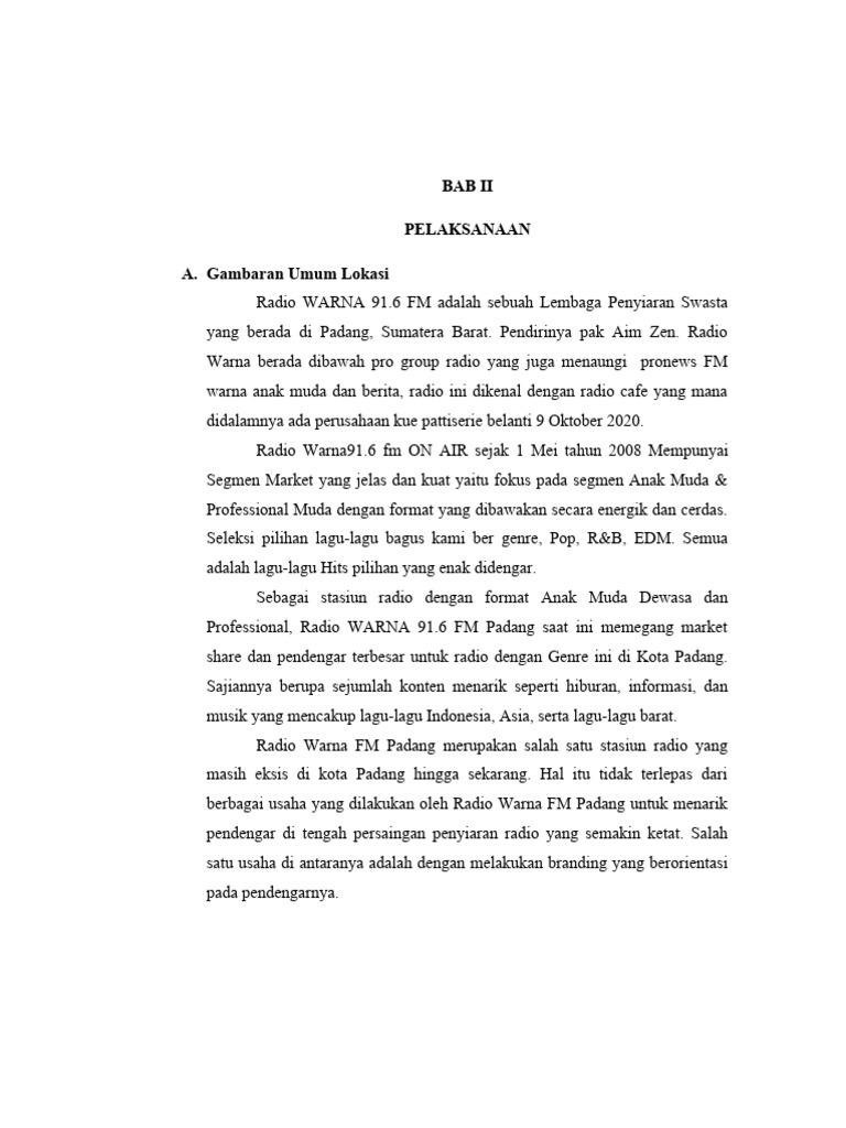 Cara Request Lagu di Radio Warna | PDF
