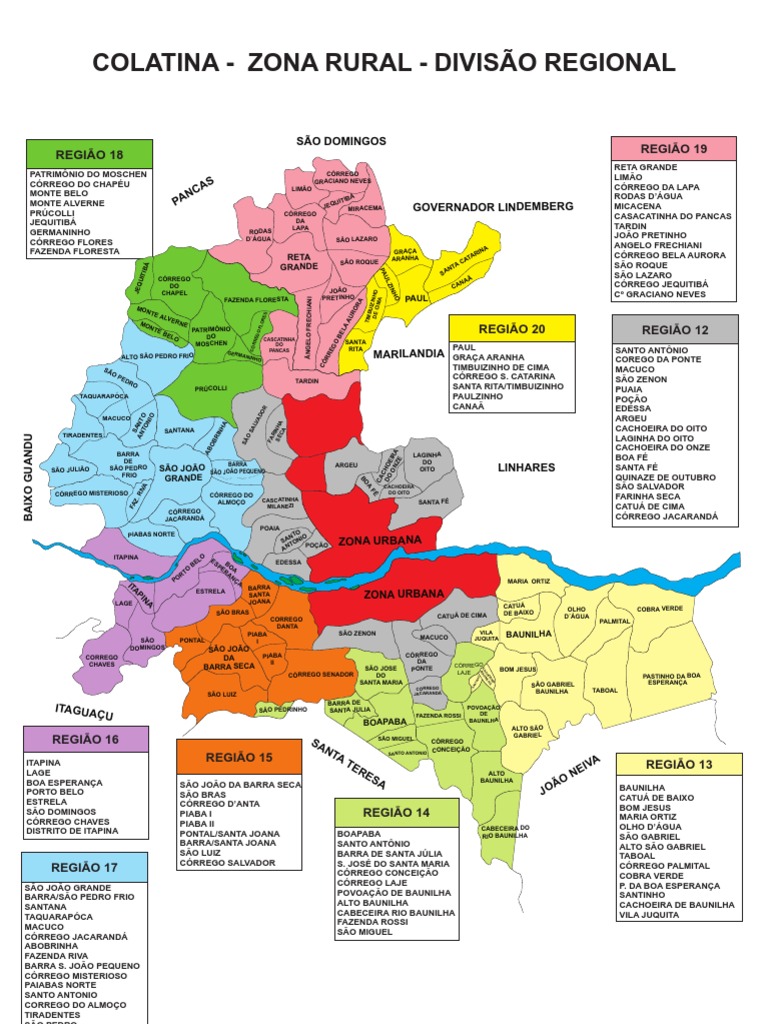 Mapa Colatina Zona Rural | PDF