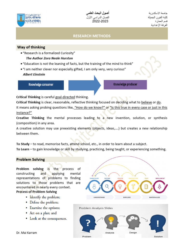 Research Methods Lectures Notes 2022 23 | PDF | Methodology | Statistics