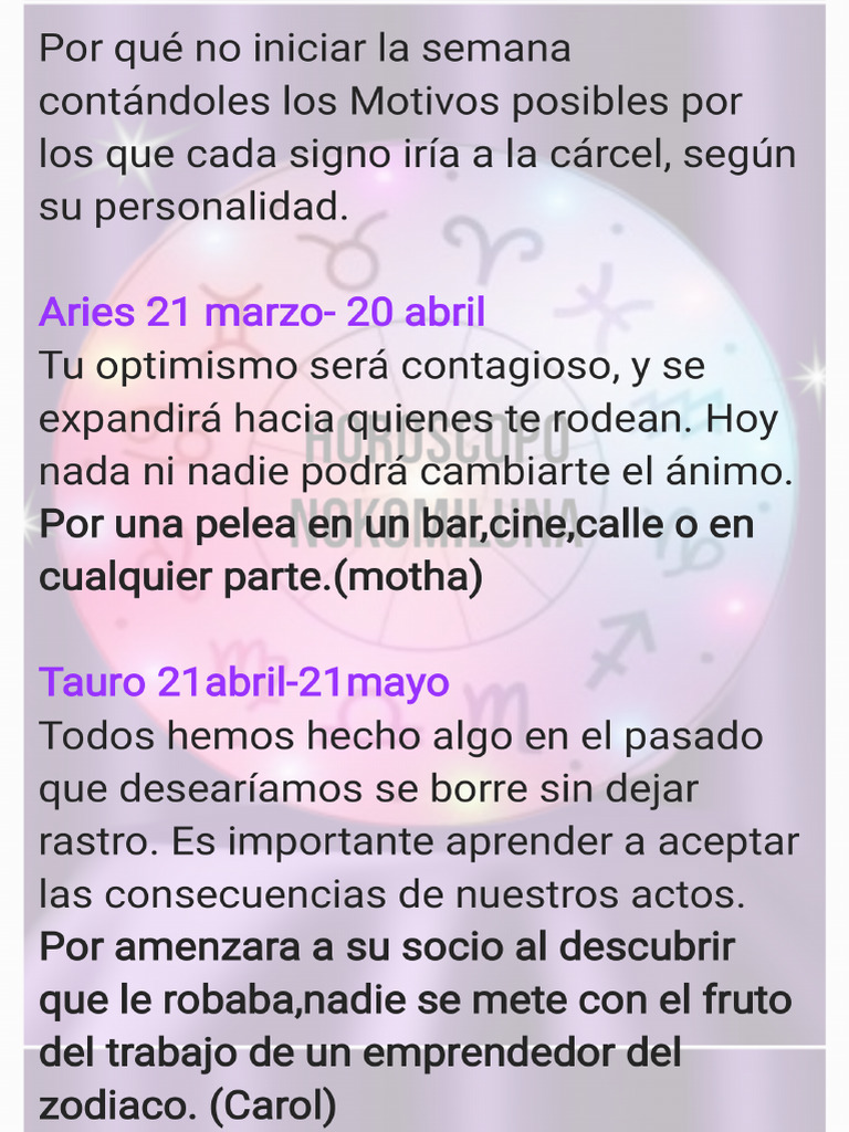 Horoscopo 26 Febrero | PDF