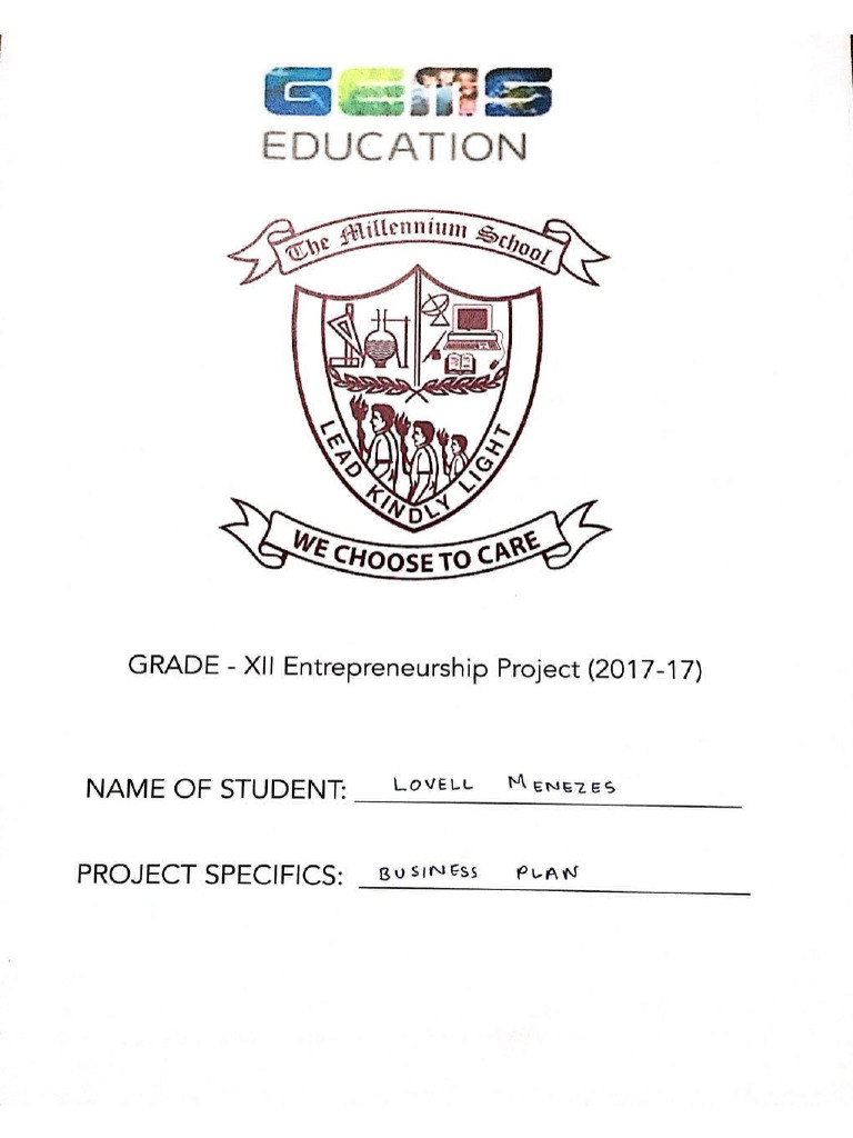 Lovells Fast Food Class 12 Entrepreneurship Project Business Plan | PDF