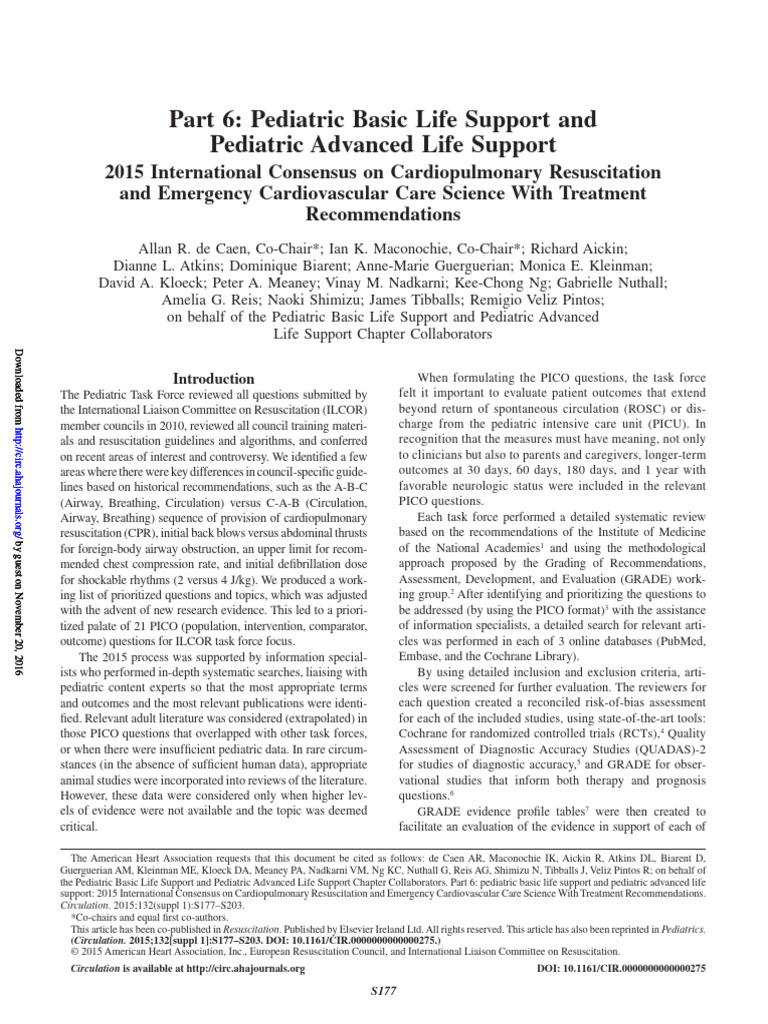 Pedia BLS | PDF | Cardiac Arrest | Cardiopulmonary Resuscitation