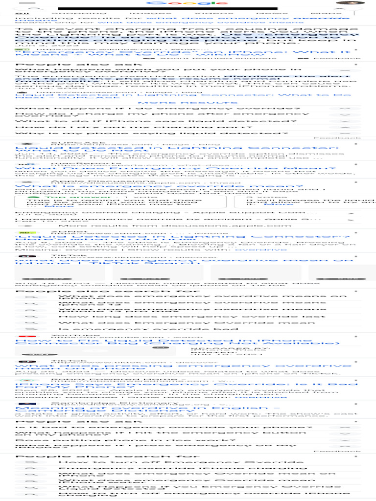 What Does Emergency Overdrive Means - Google Sear | PDF | I Phone ...
