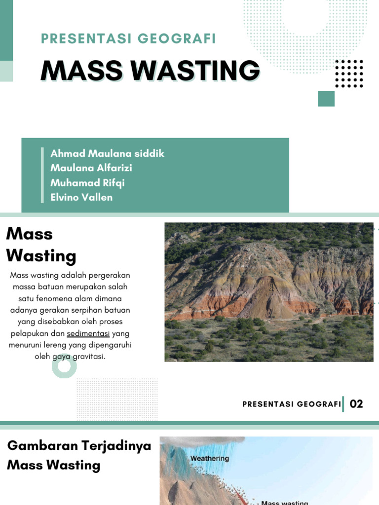 Presentasi Geografi Mass Wasting-1 | PDF