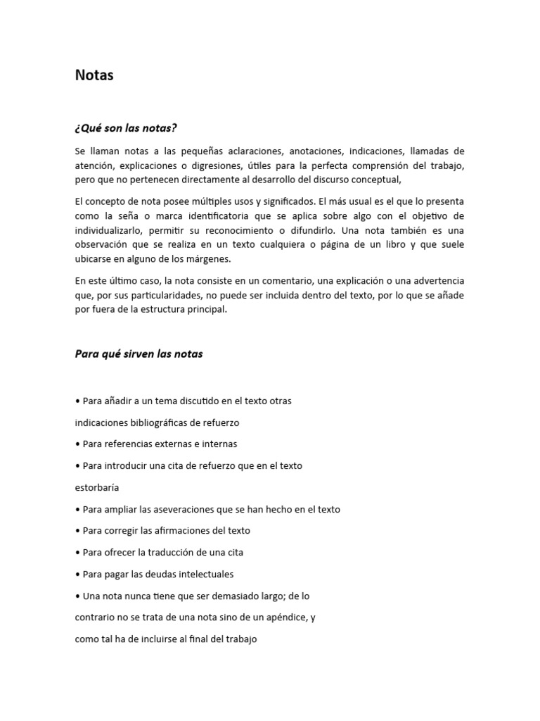 Guía sobre Notas, Informes y Documentos | PDF | Crecimiento personal y ...