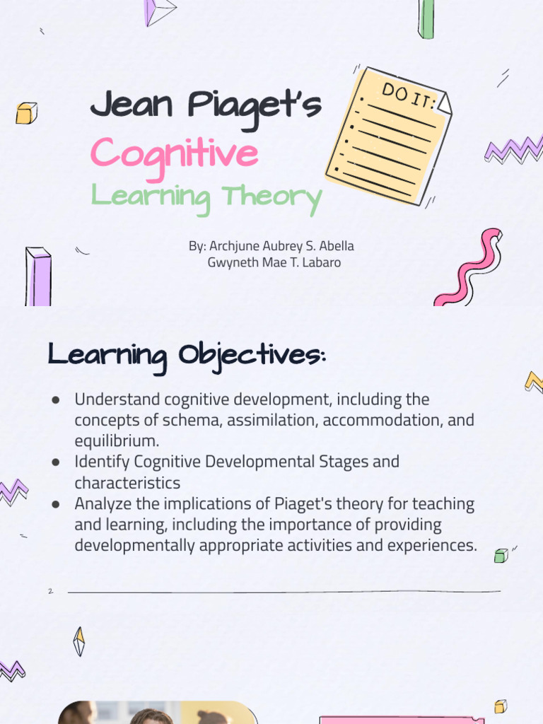 PED 202 Report #1 Piaget's Cognitive Learning Theory | PDF | Theory Of Mind | Behavior Modification
