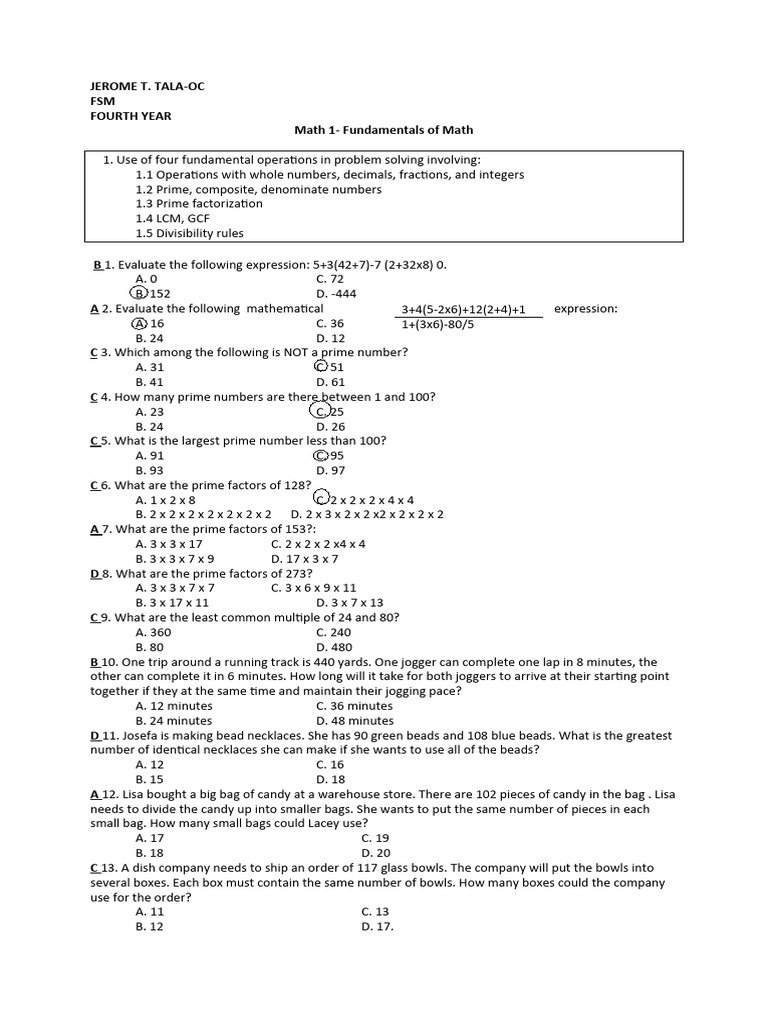 Math Basic | PDF | Area | Angle