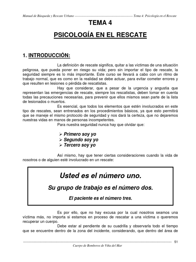 004 Tema Psicologia en El Rescate | PDF