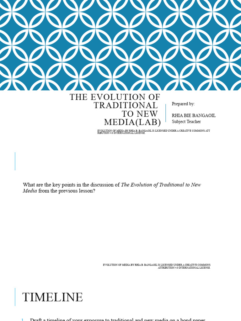 4 The Evolution of Traditional To New Media (Lab) | PDF | Internet Of ...