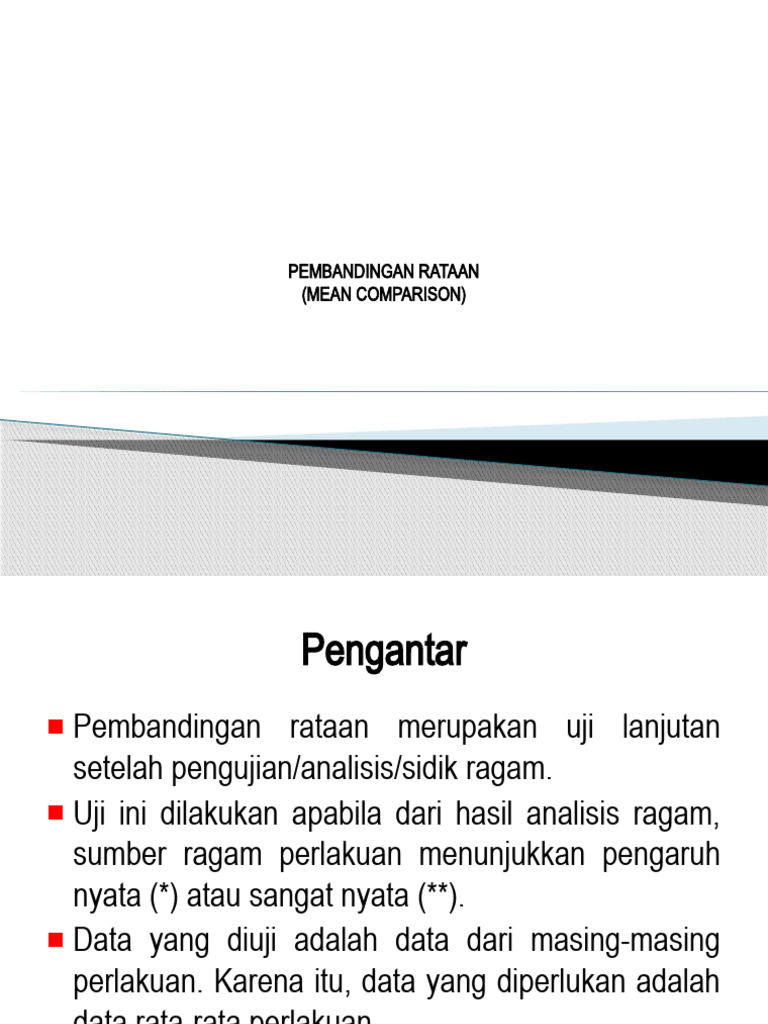 Modul 11 12 Mean Comparison | PDF