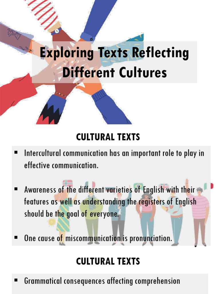 Exploring Texts Reflecting Different Cultures | PDF