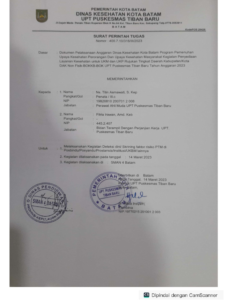 Skrining PTM 14 Maret 23 | PDF