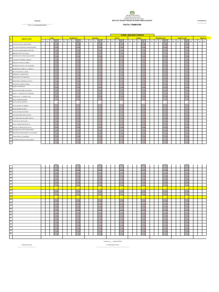 Pauta Trimestral 11 G AC | PDF