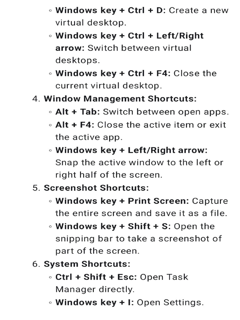 Windows Short Keys | PDF