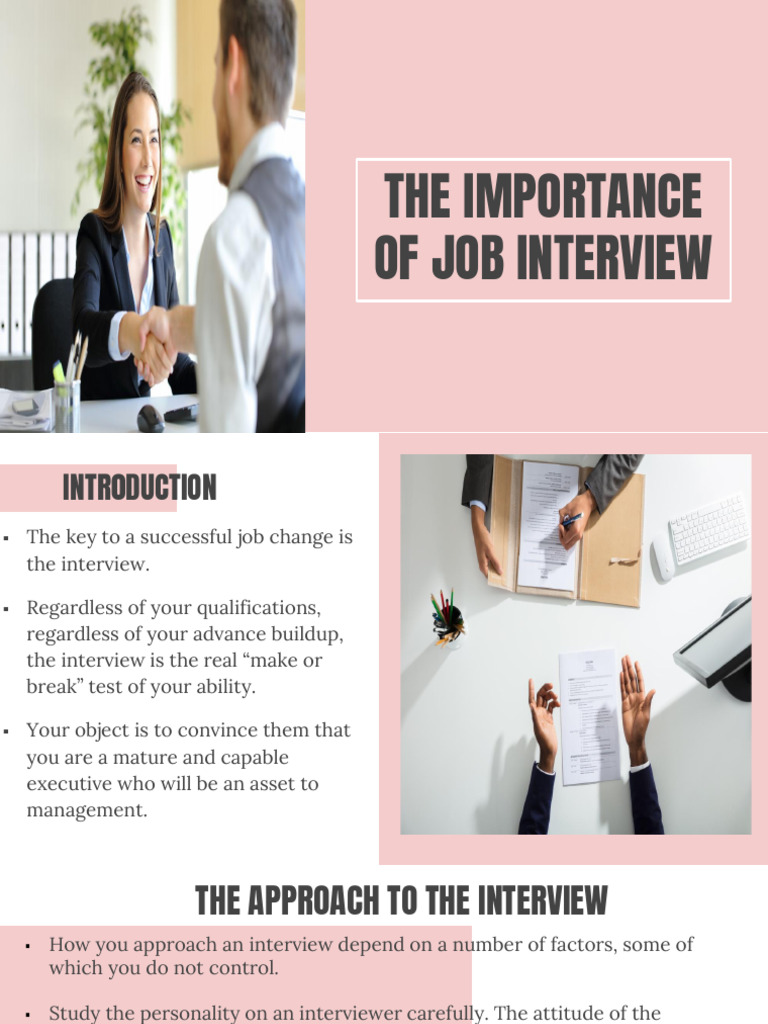The Importance of Job Interview | PDF | Job Interview | Psychology