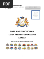 Borang Permohonan Lesen PBT (MPKJ) | PDF