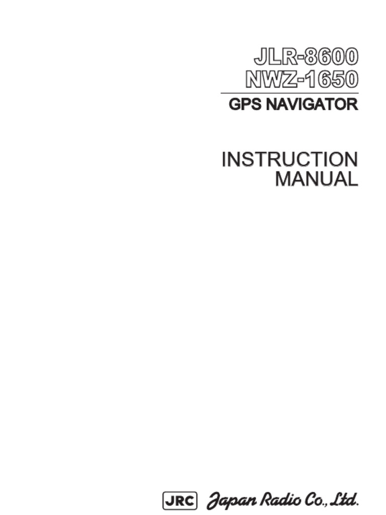 JLR-8600 - NWZ-1650 (E) 7ZPNA4699 (Ed2) INSTRUCTION MANUAL | PDF ...