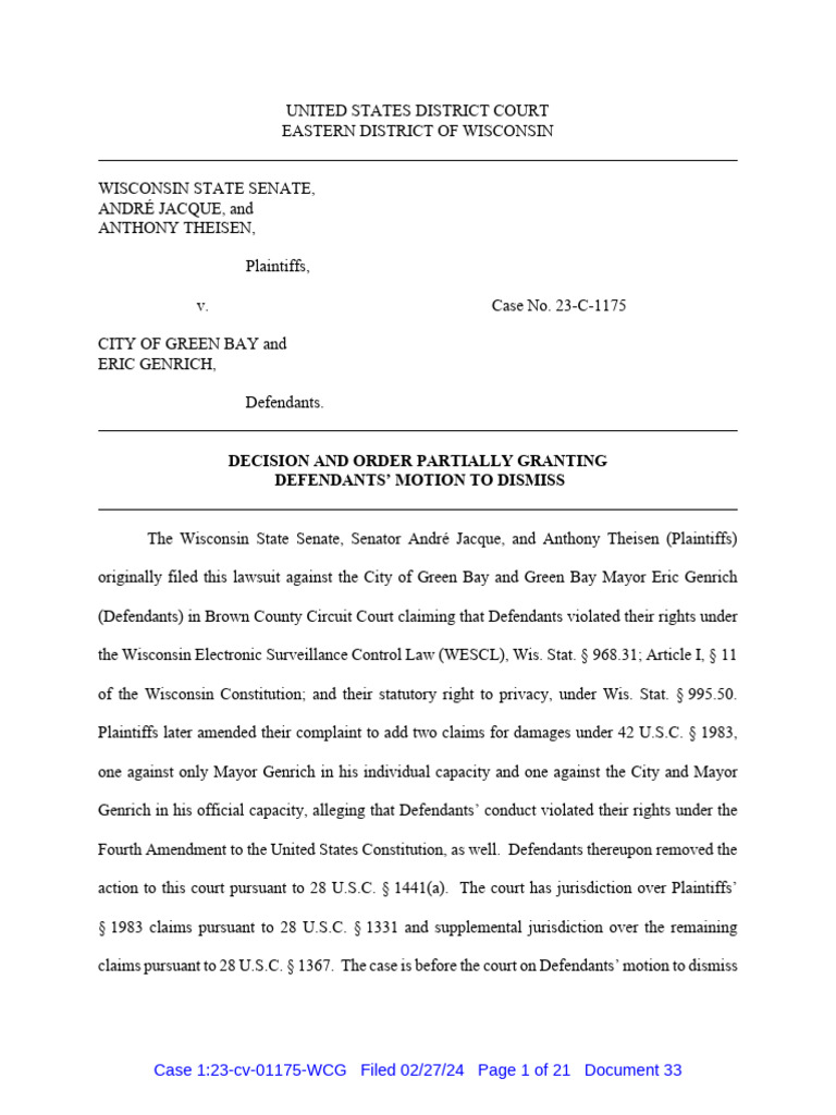2024.02.27 (033) Order Granting in Part and Denying in Part Motion To ...