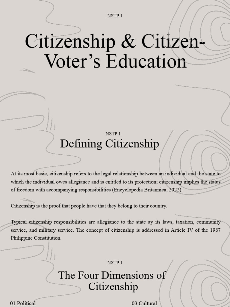 Citizenship & Citizen-Voter's Education | PDF | Electoral Fraud ...