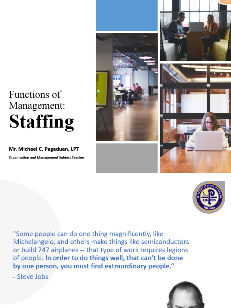 Functions of Management - Staffing | PDF | Cost Of Living | Performance Appraisal