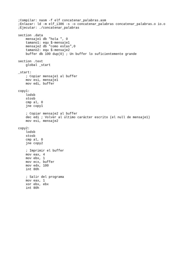 Concatenar Palabras | PDF