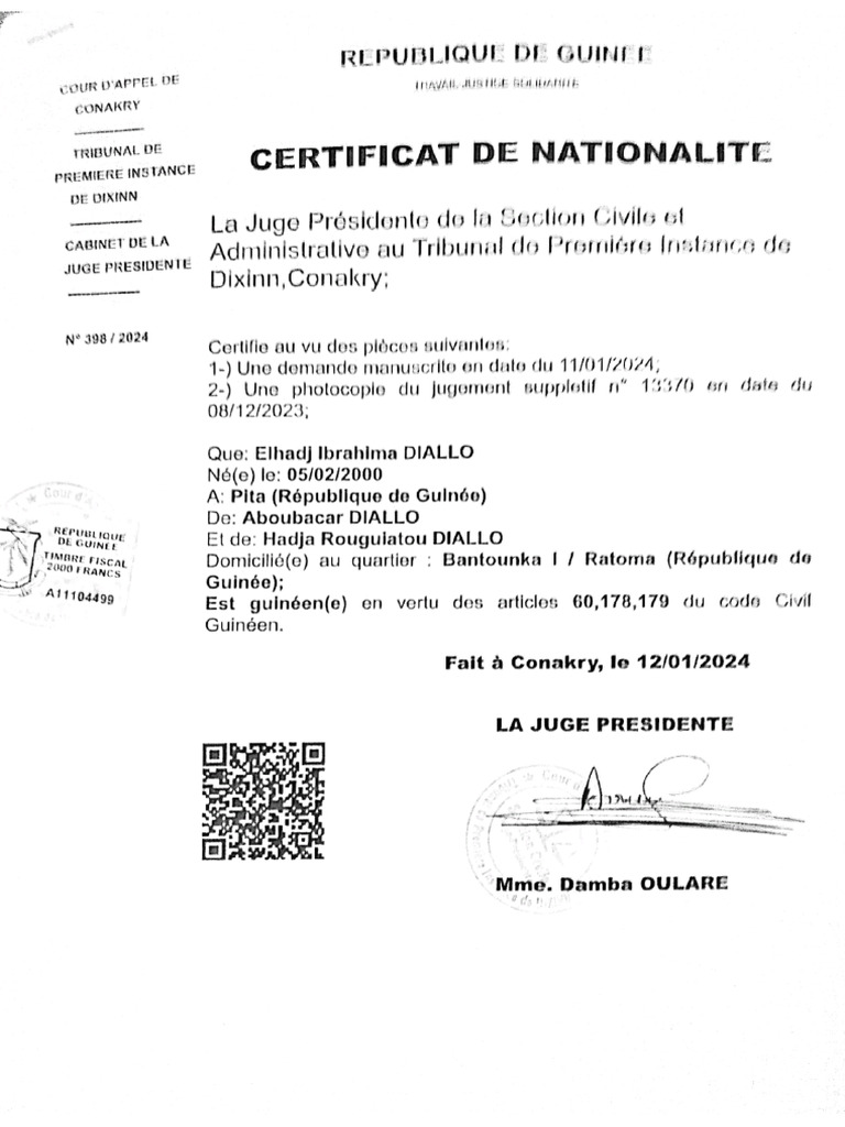 Certificat | PDF