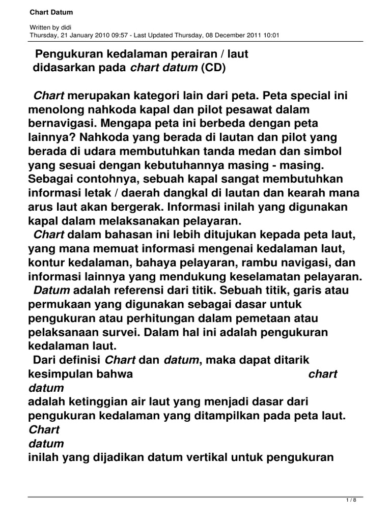 Chart Datum | PDF