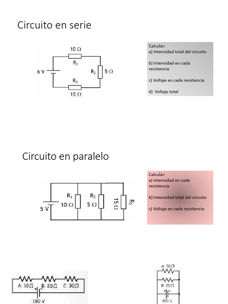 Ejercicios de Circuitos | PDF
