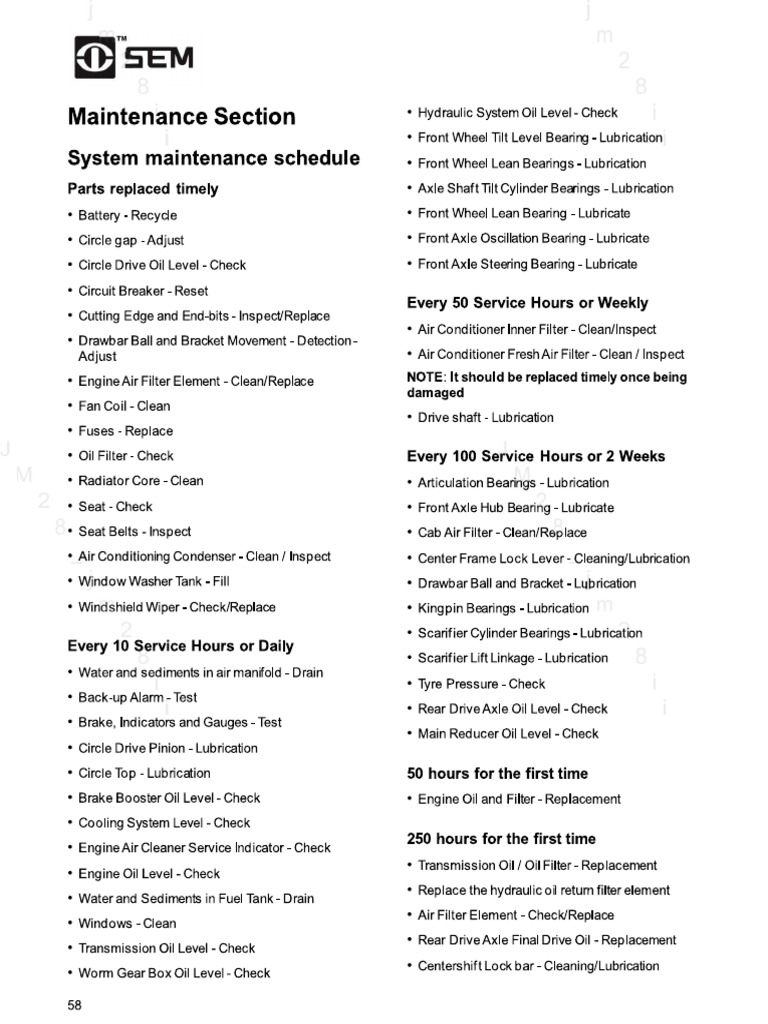 Panduan Service Grader Sem 922 | PDF