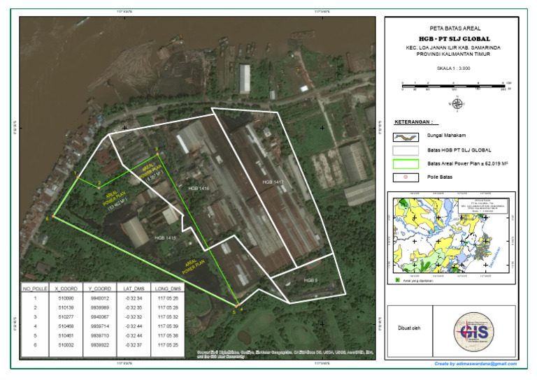 PETA LOKASI POWER PLAN DI HGB PT SLJ GLOBAL Loa Janan | PDF