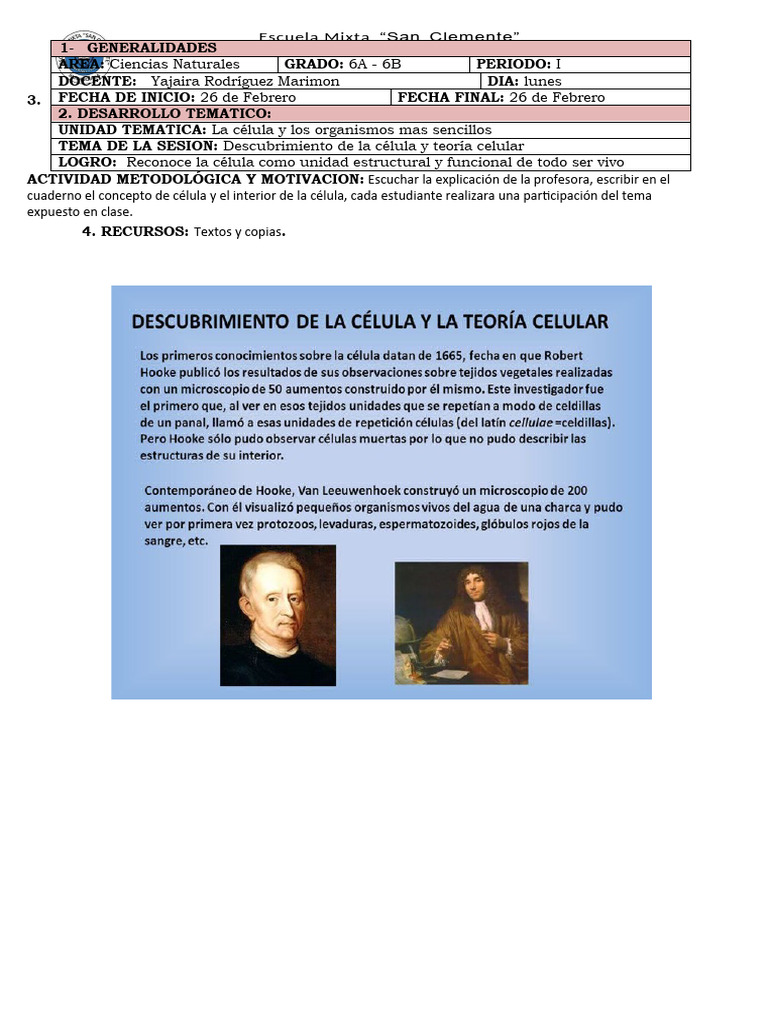 6A Y 6B Naturales y Quimica (2024) | PDF | Eucariotas | Laboratorios